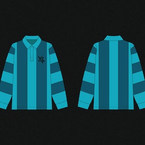 Rugby Polo Shirt Vector Mockup: Long Sleeve Tech Pack (AI, PNG) - Etsy