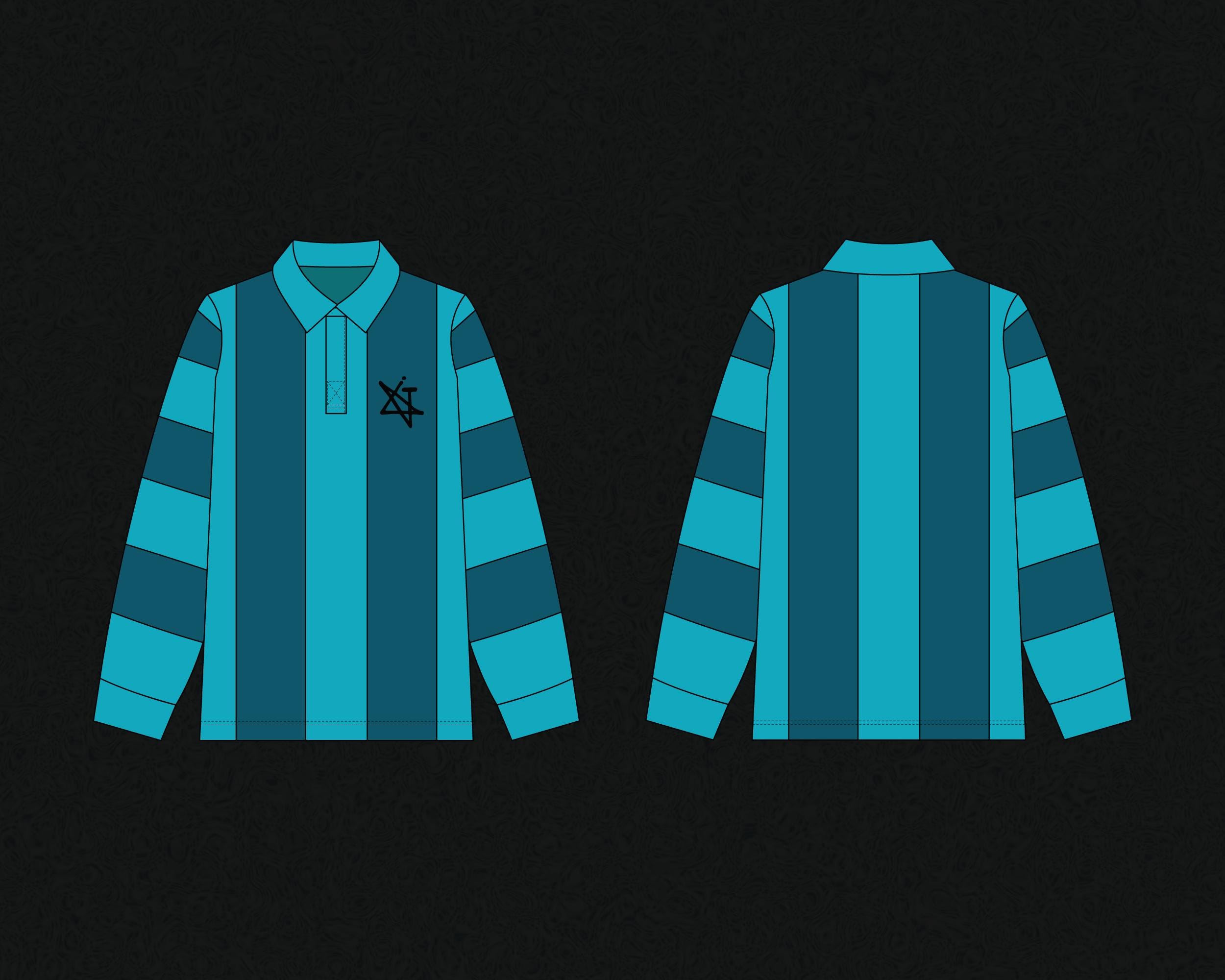 Rugby Polo Shirt Vector Mockup: Long Sleeve Tech Pack (AI, PNG) - Etsy