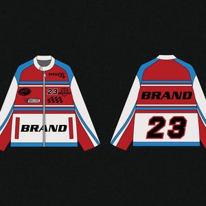 Biker Racing Jacket Vector Mockup Pack: Clothing Tech Pack (AI, PNG) - Etsy