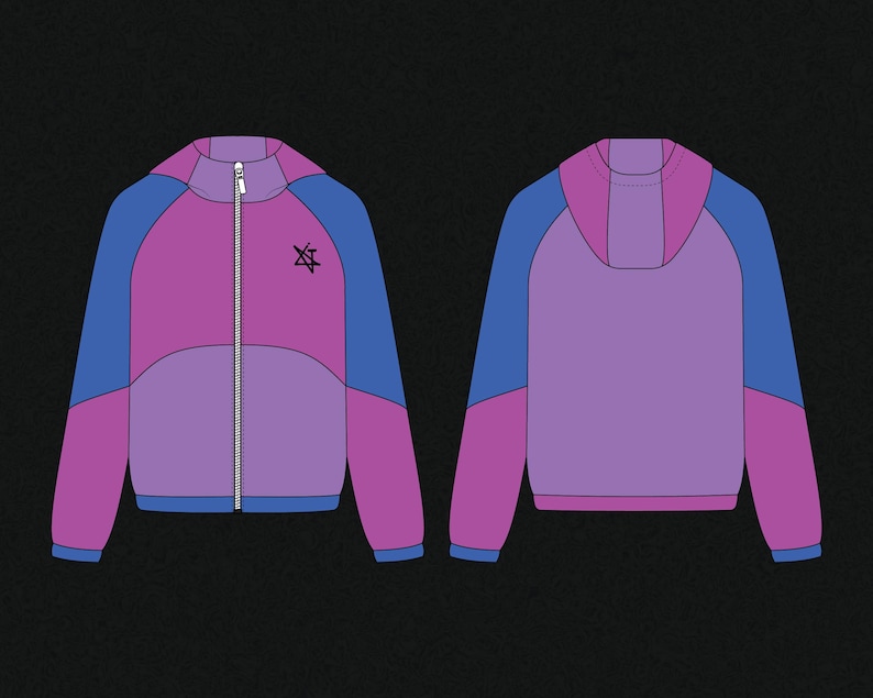 Windbreaker Jacket Mockup Pack Streetwear Tech Pack Template ...