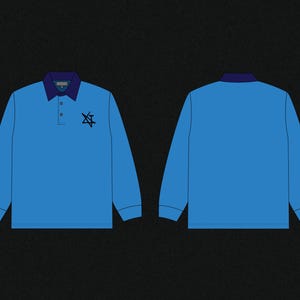 Rugby Polo Shirt Vector Mockup: Long Sleeve Tech Pack (AI, PNG) - Etsy