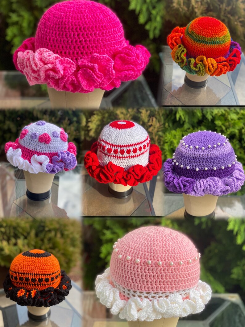 Crochet Ruffle Hats - Etsy