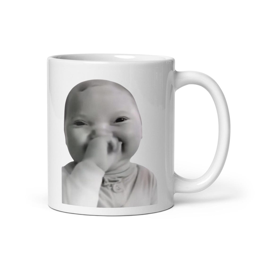Smug Baby Mug – Funny Baby Graphic Coffee Cup, Internet Humor Ceramic ...