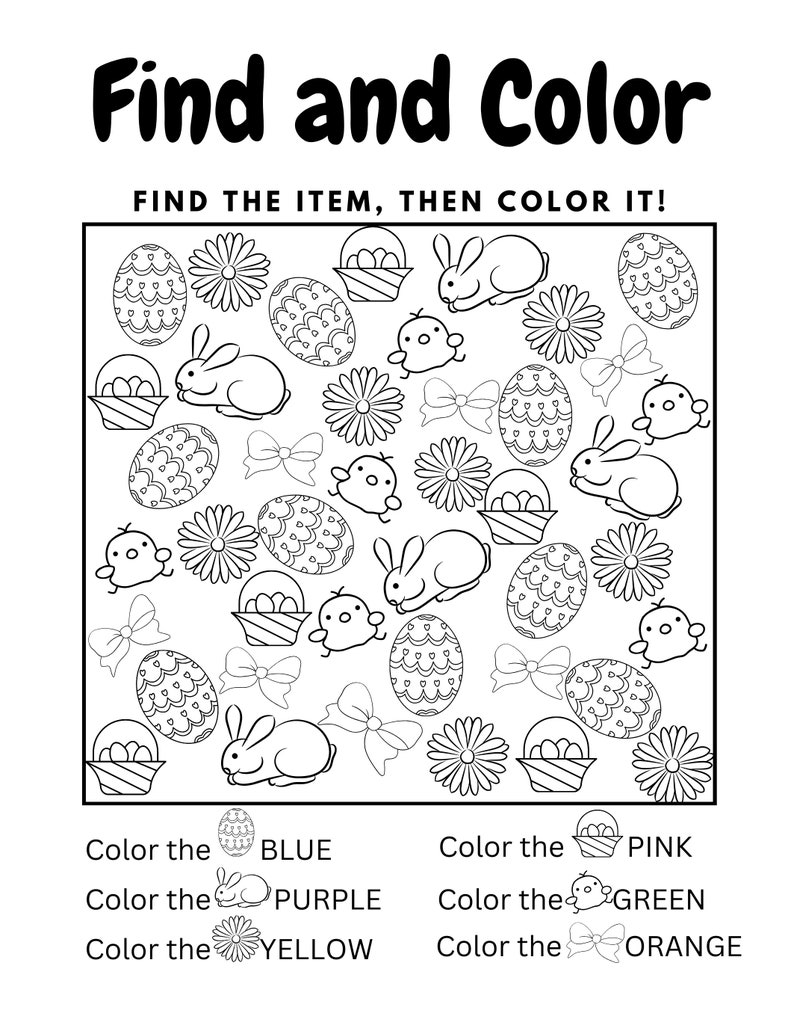 Easter Kindergarten Worksheets - Etsy