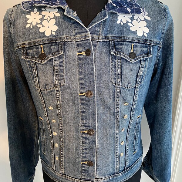 Embellished Jean Jacket - Etsy