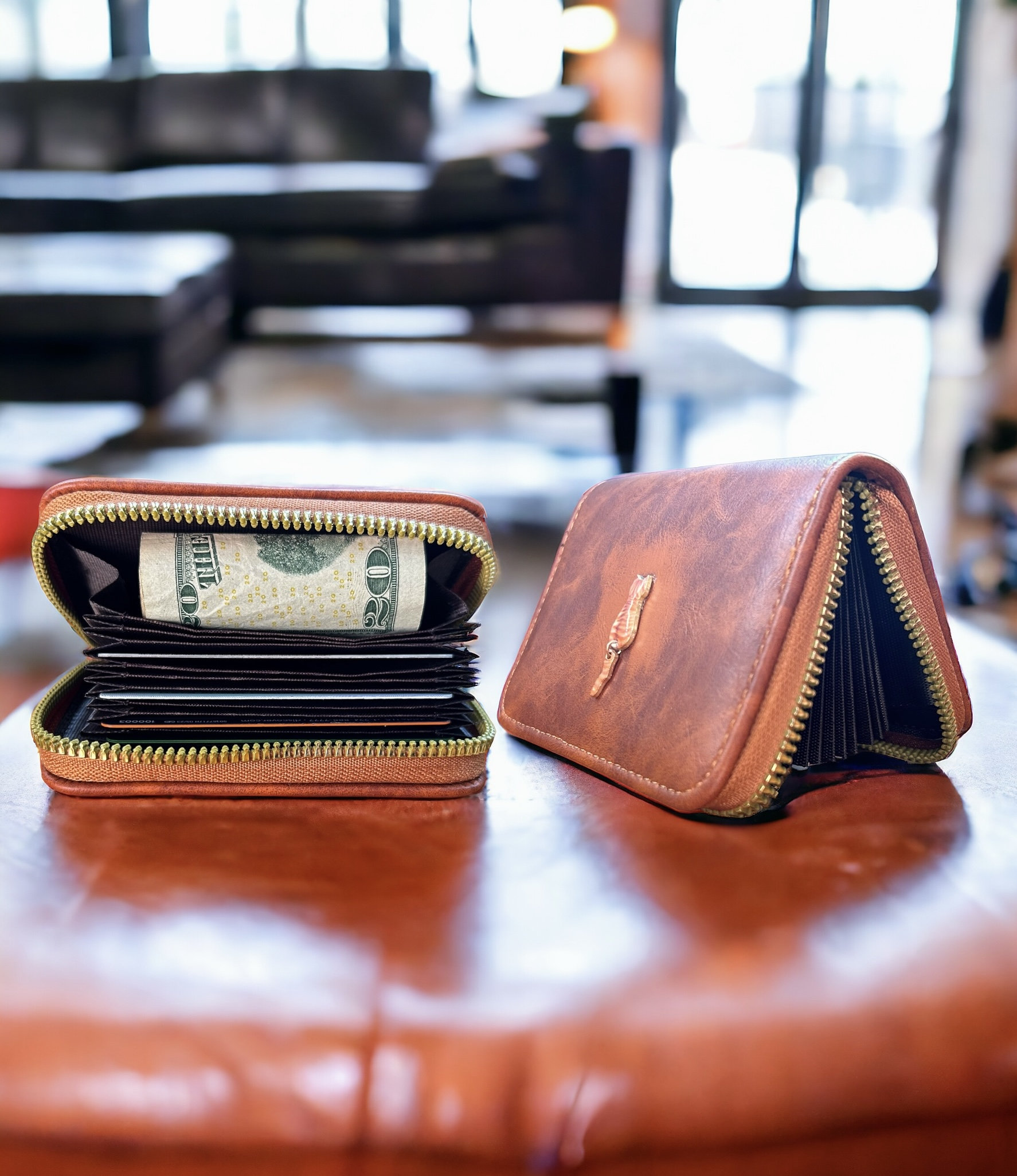 Cute Cat Zipper Card Holder, Cat Lovers Gift Wallet Women Card Holder ...