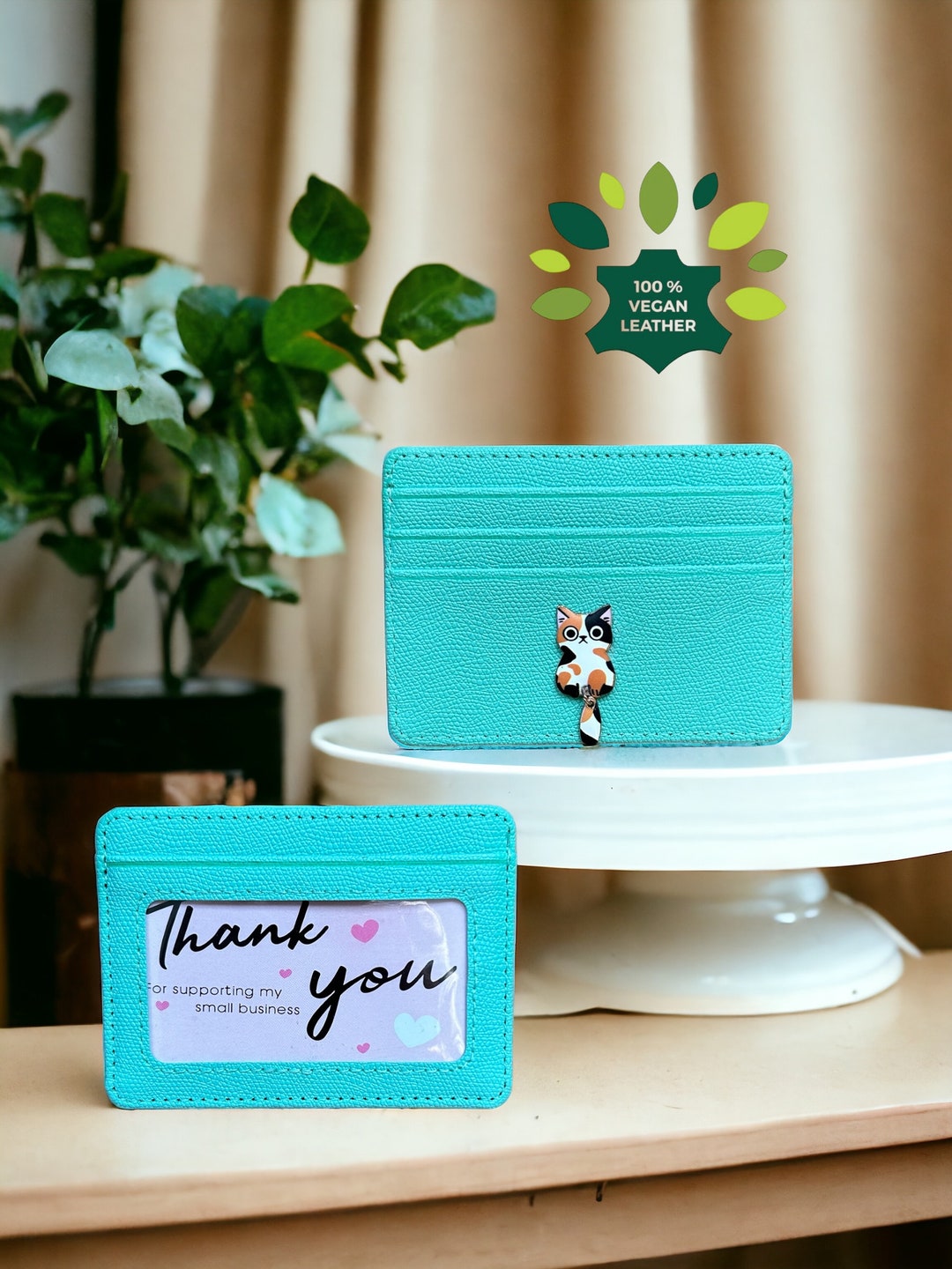 Cat Lover Women Slim Card Holder Wallet. Cute Cat Calico Wallet, Women ...