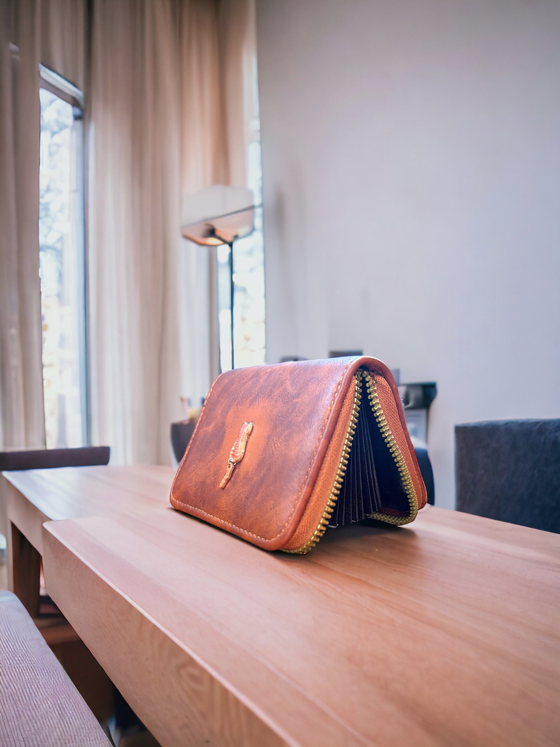 Cute Cat Zipper Card Holder, Cat Lovers Gift Wallet Women Card Holder ...