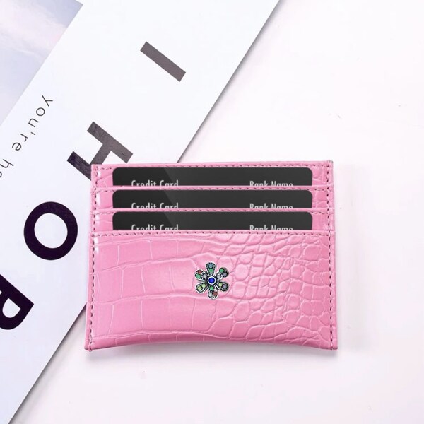 Pink Flower Wallet - Etsy