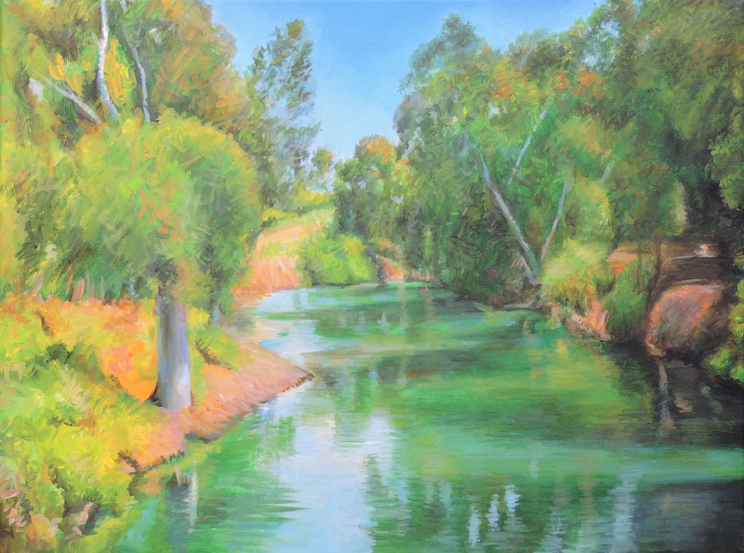 Jordan River. Holy Land Original Oil Painting on Canvas 12x16 Inches - Etsy
