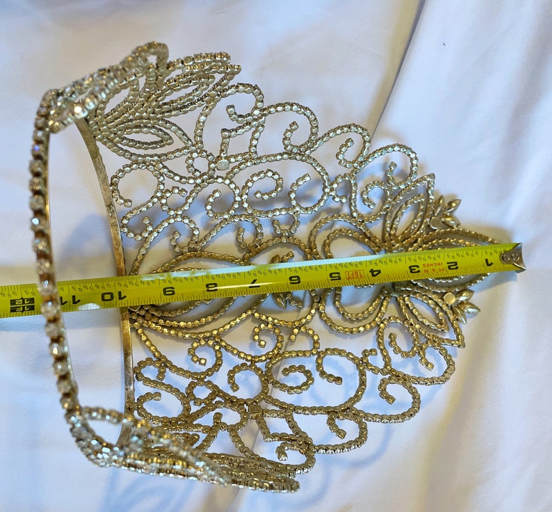 Spectacular 11 Pageant Drag Crown Tiara With Rhinestones - Etsy