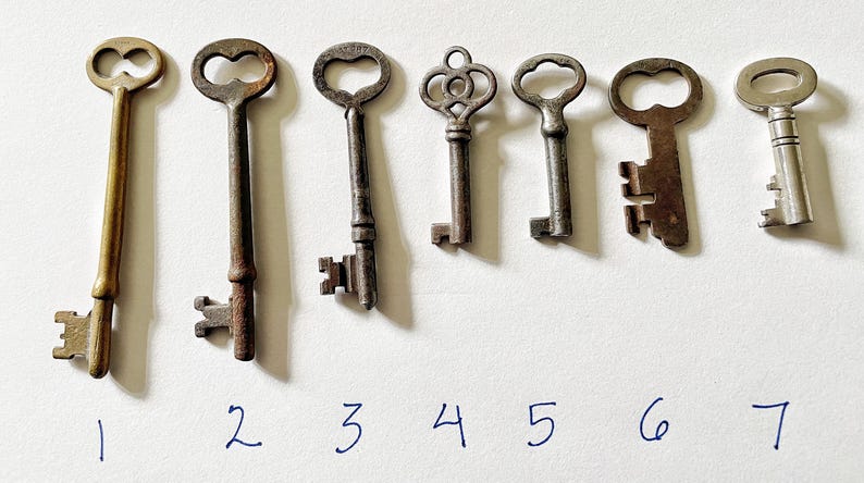 Antique Skeleton Key - Various Sizes and Shapes - Etsy
