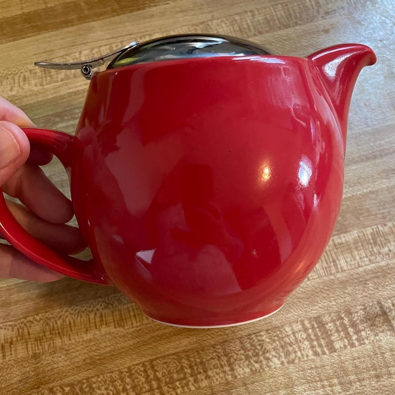 Red Teapot - Etsy