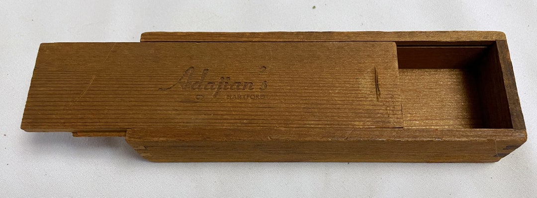 Small Vintage Wooden Cigar Box With Sliding Lid - Etsy