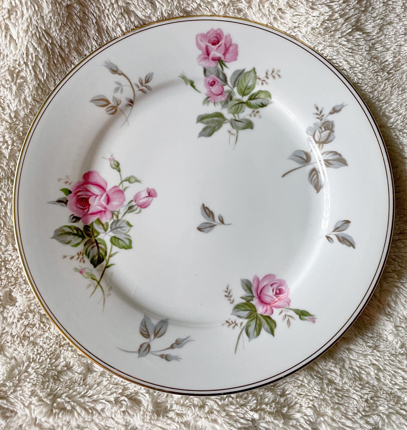 Noritake Fine China Pattern "rosa" #5460 Dinner Plate With Pink Roses ...