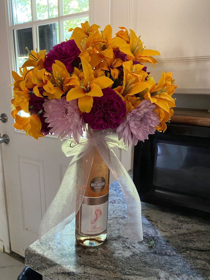 Wine Bottle Bouquets - Etsy