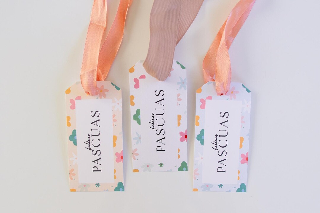 Felices Pascuas Gift Tag | Easter Digital Download | Spanish Easter Tag ...