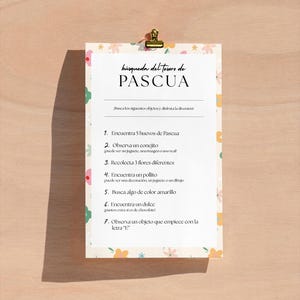 Spanish Easter Scavenger Hunt | Busqueda Del Tesoro De Pascua | Instant ...