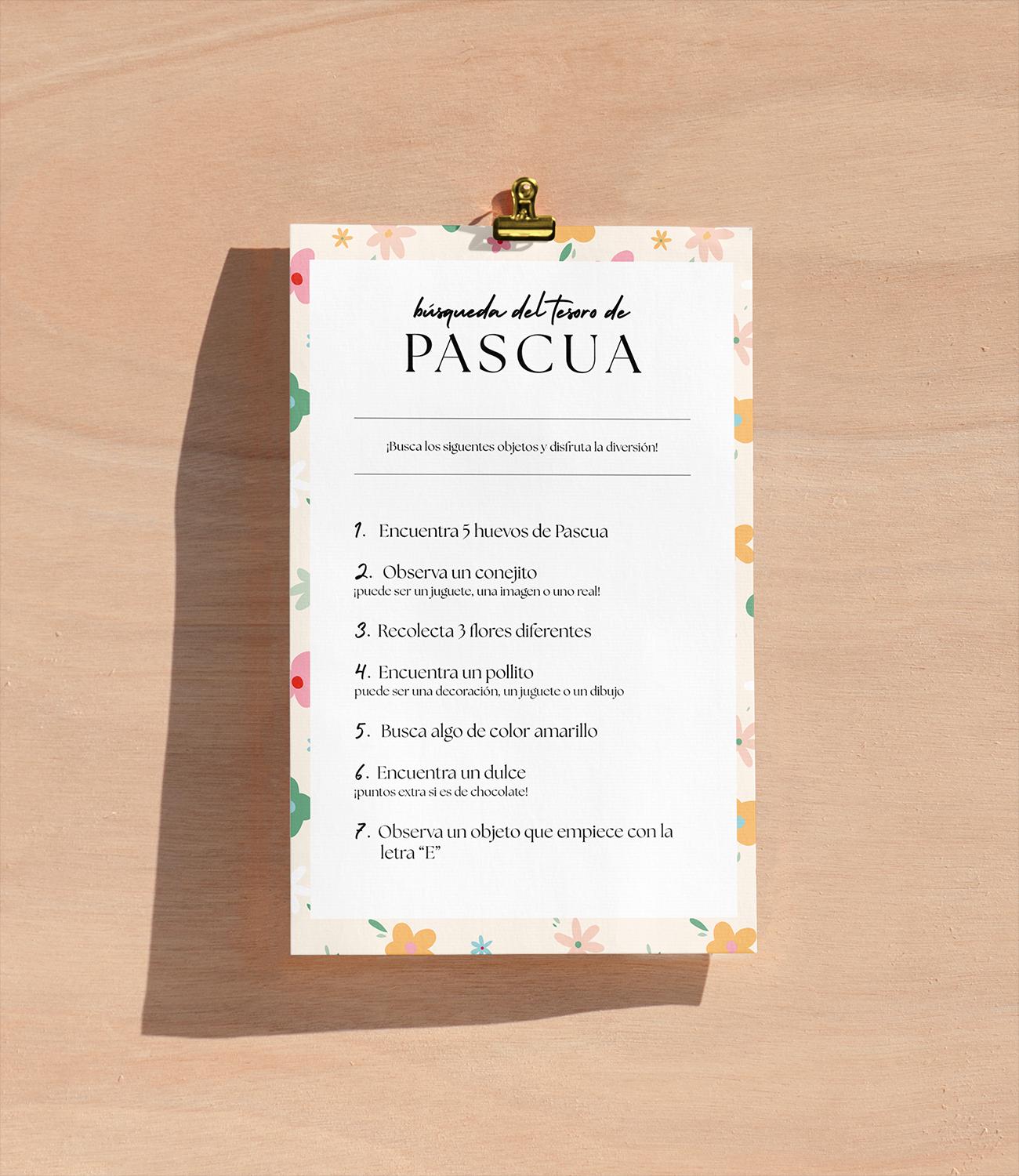 Spanish Easter Scavenger Hunt | Busqueda Del Tesoro De Pascua | Instant ...