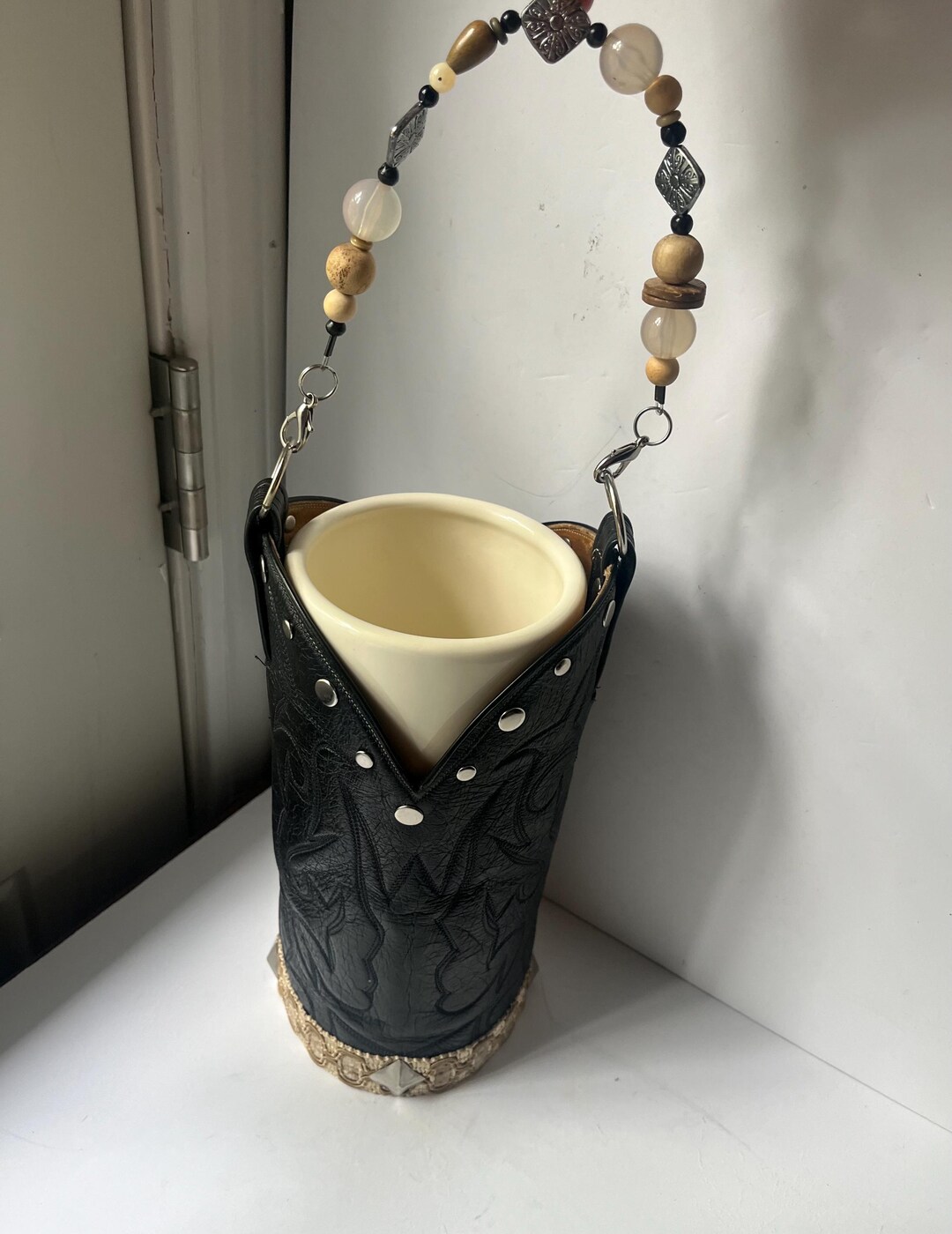 Black Boot Caddy Lack With Vase - Etsy