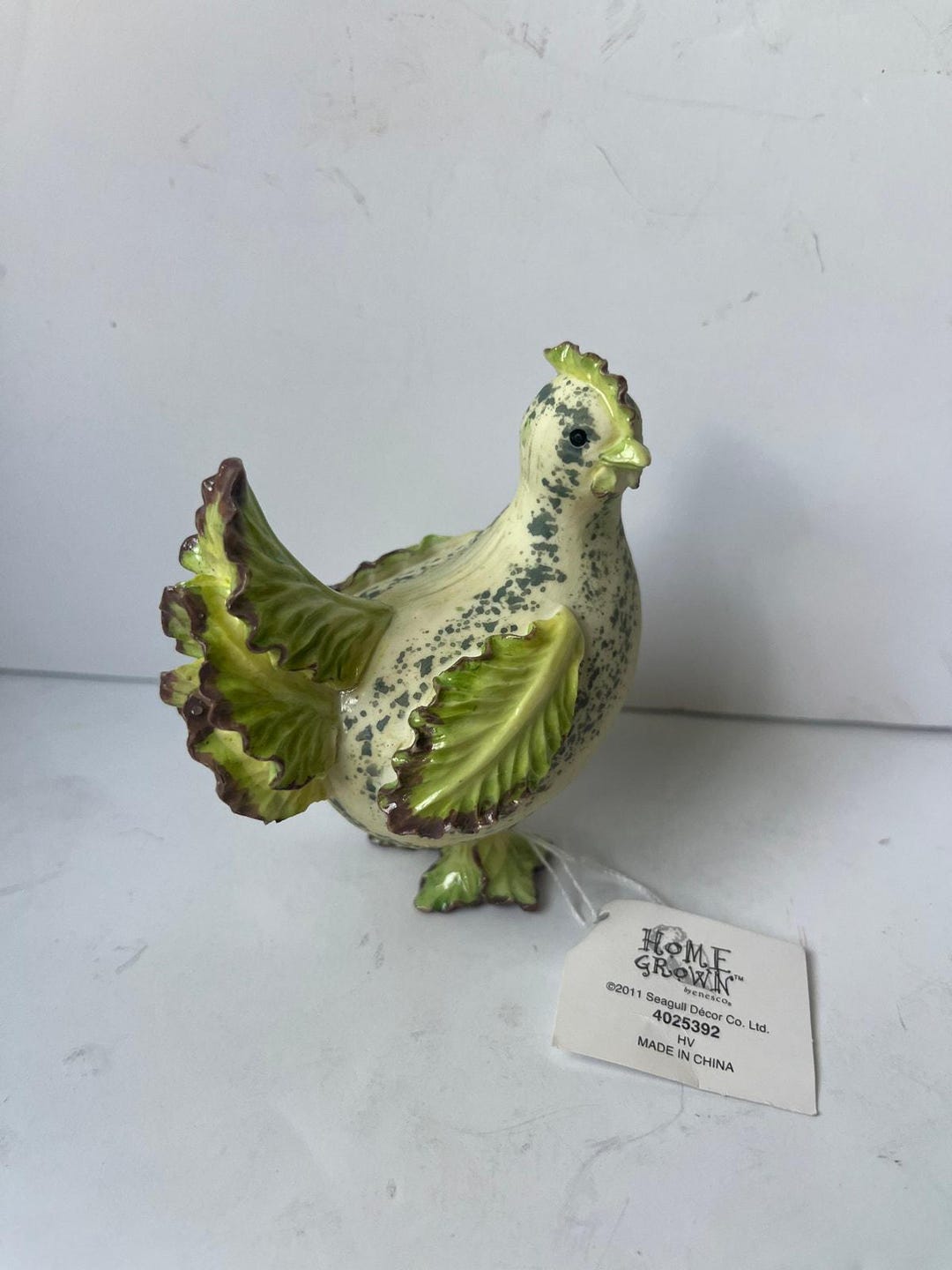 Rare Enesco Home Grown LETTUCE GOURD CHICKEN Figurine Mint Retired ...