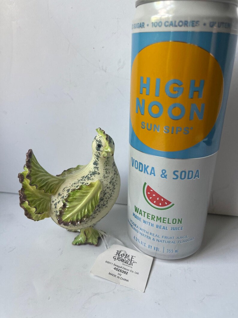 Rare Enesco Home Grown LETTUCE GOURD CHICKEN Figurine Mint Retired ...