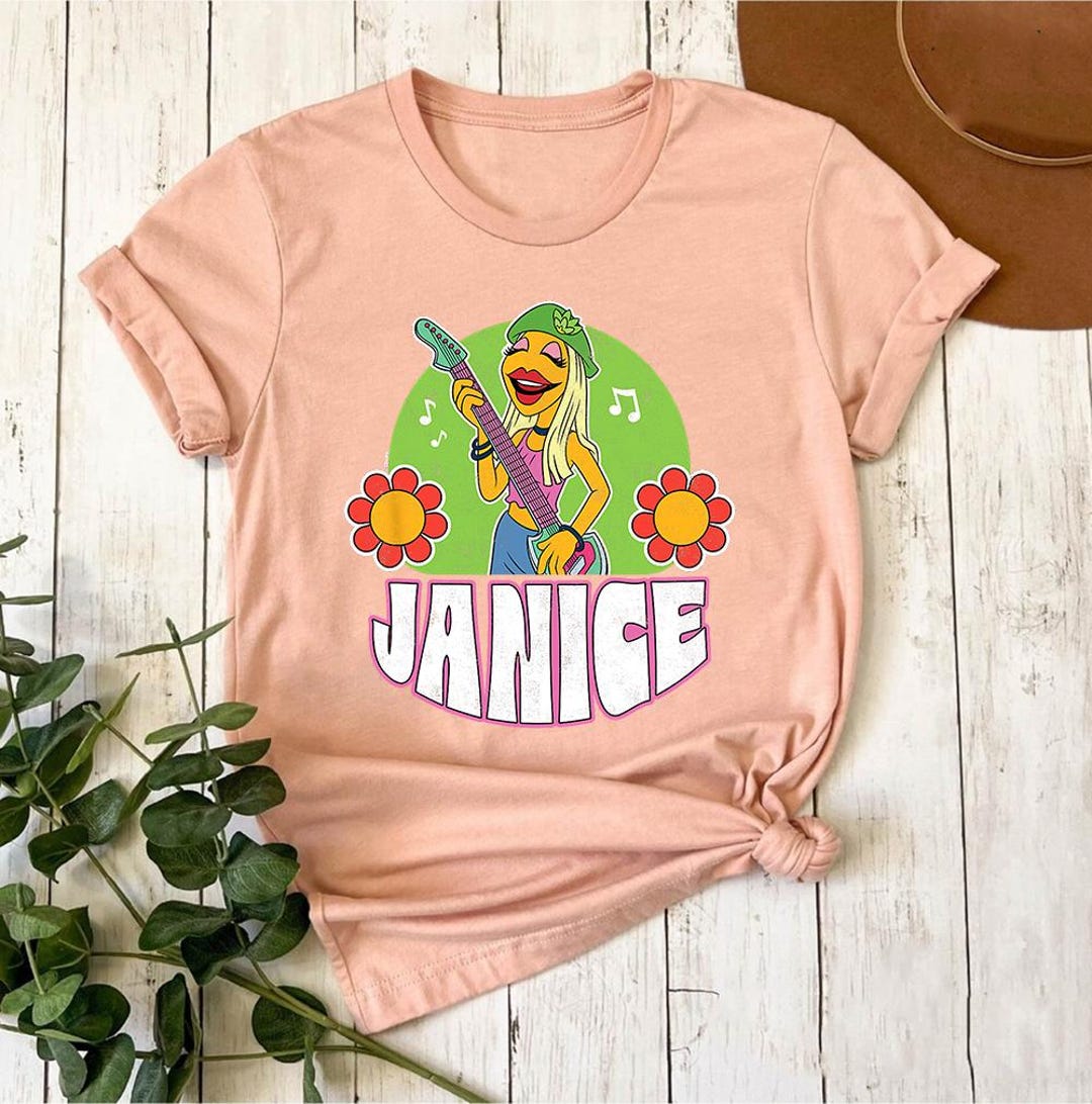 The Muppets Janice Play Guitar Flower T-shirt, Comfort Color ...