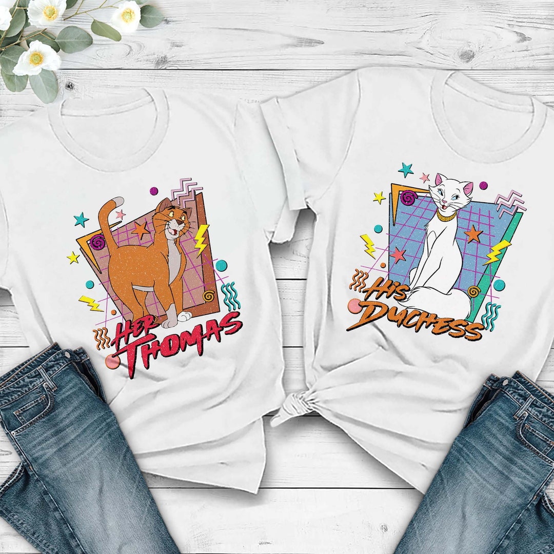 Camiseta de pareja de Disney Thomas y Duquesa, divertida su Thomas Su ...