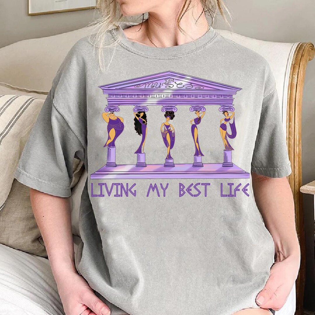 Disney Hercules Diva the Muses Living My Best Life Retro Shirt, Comfort ...