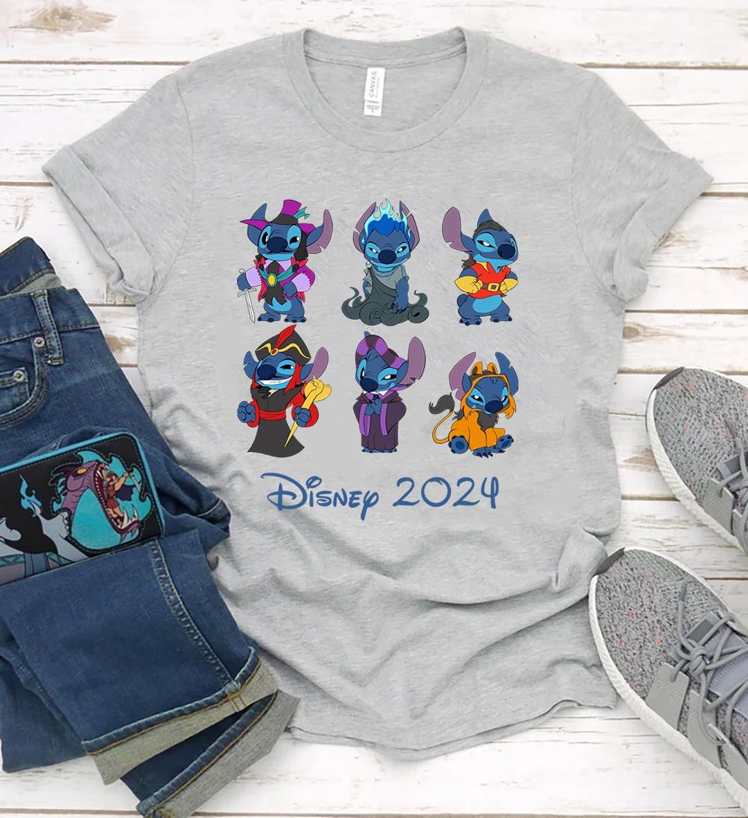 Disney Stitch Villains Jafar Scar Hades Gaston Halloween Shirt, Comfort ...