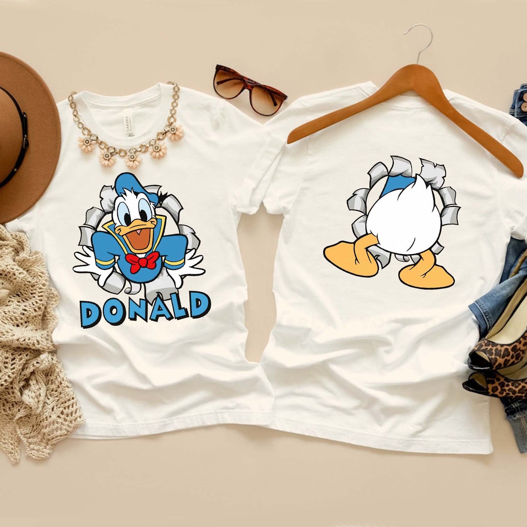 Disney Donald Duck Front and Back T-shirt Mickey Mouse - Etsy