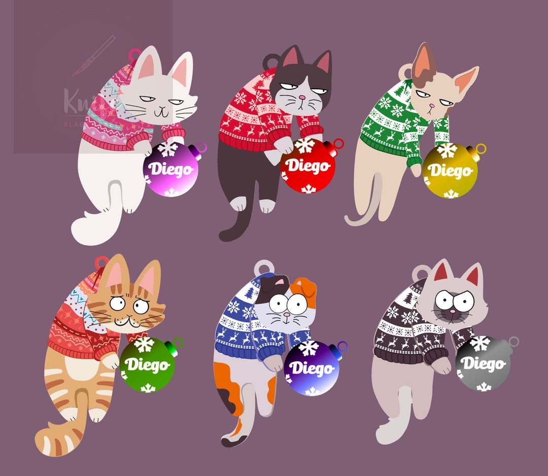 Cat Spheres, Christmas Cat, Christmas Cats - Etsy