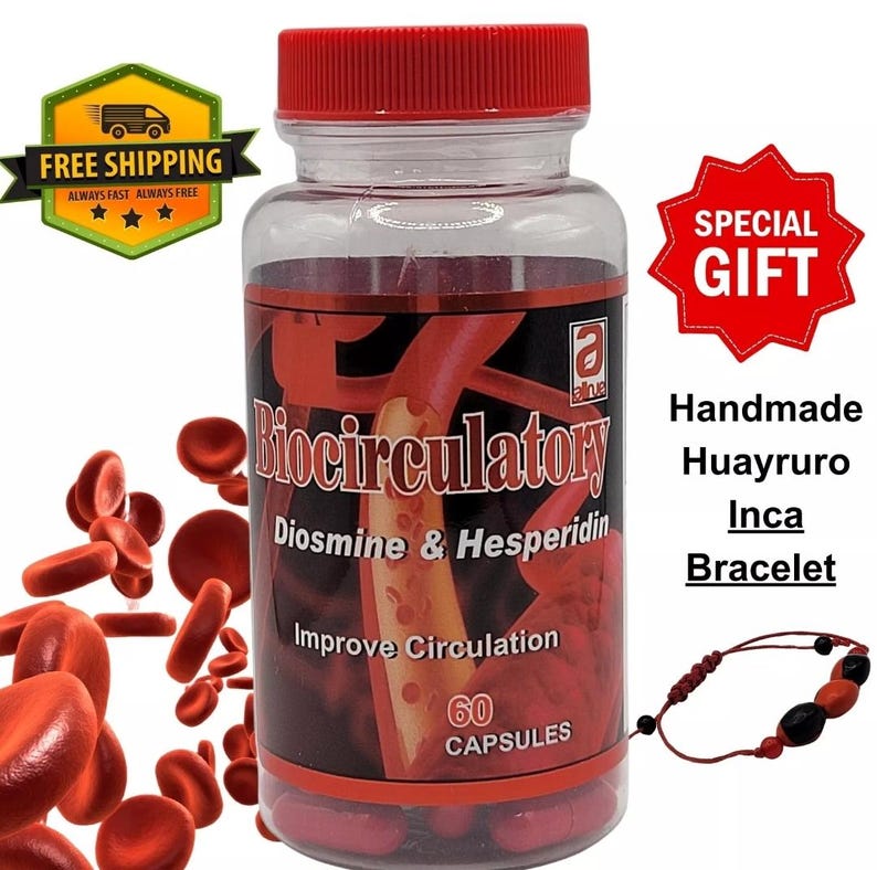 Biocirculatory Diosmine Plus Hesperidin Blood Circulation Support. All ...