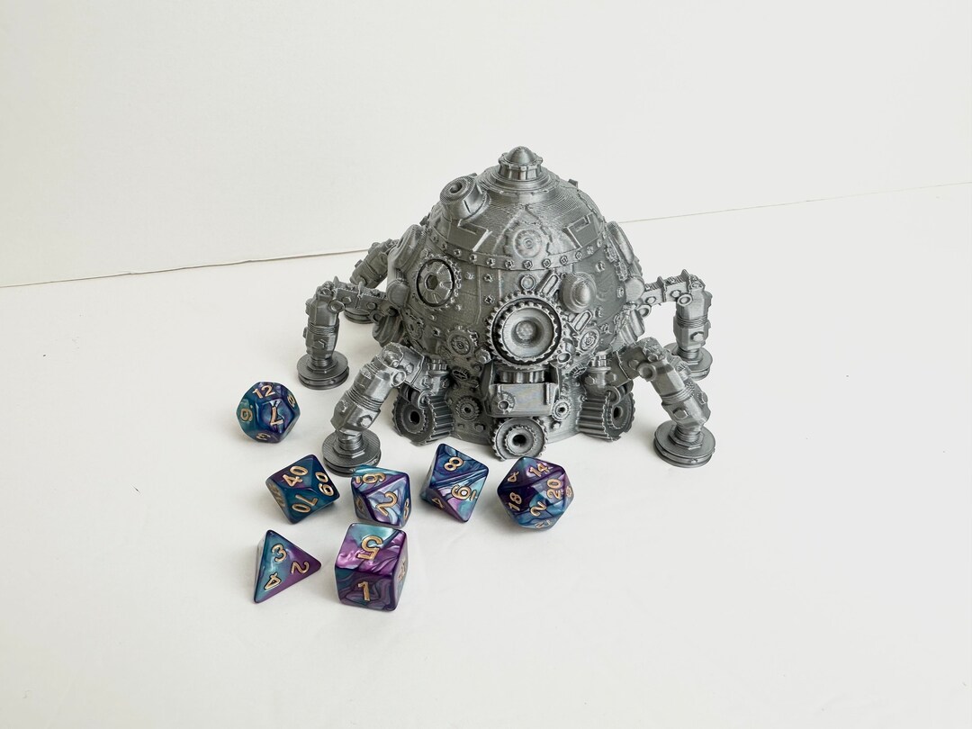 3D Printed Octo Tank Dice Jail/vault Steampunk Dice Vault - Etsy