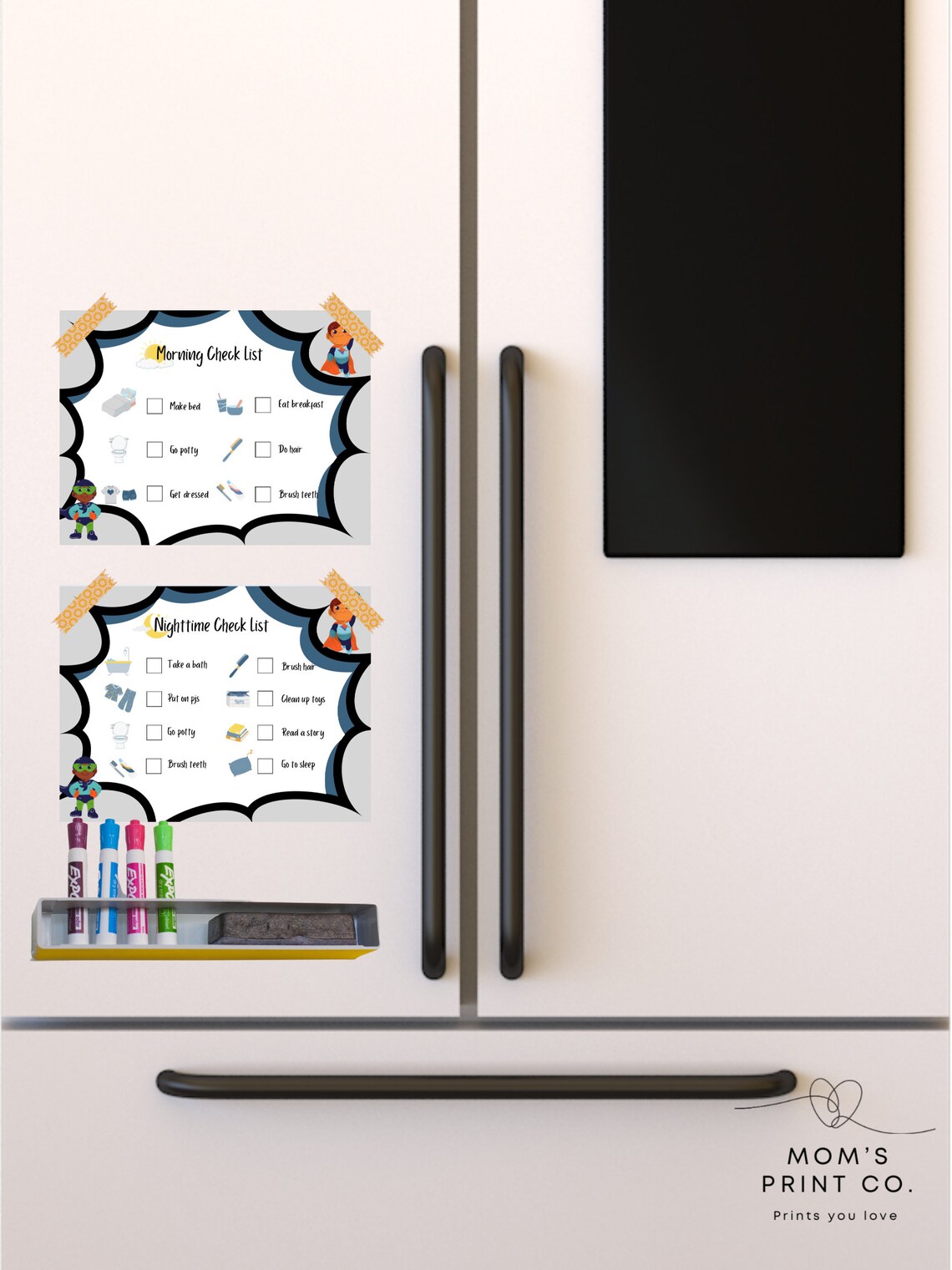 Superhero Morning & Night Checklist for Kids Printable - Etsy
