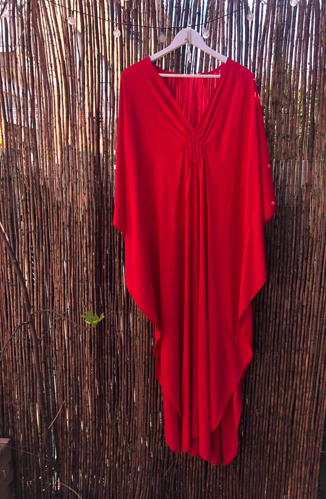 Red Caftan Dress, Kimono Caftan Dress, Women's Red Dress, Loose Evening ...
