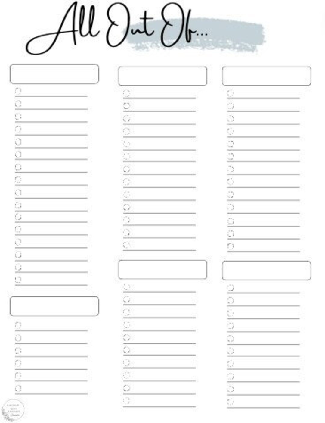 Printable Shopping List Organized Shopping List by Store Fillable PDF ...