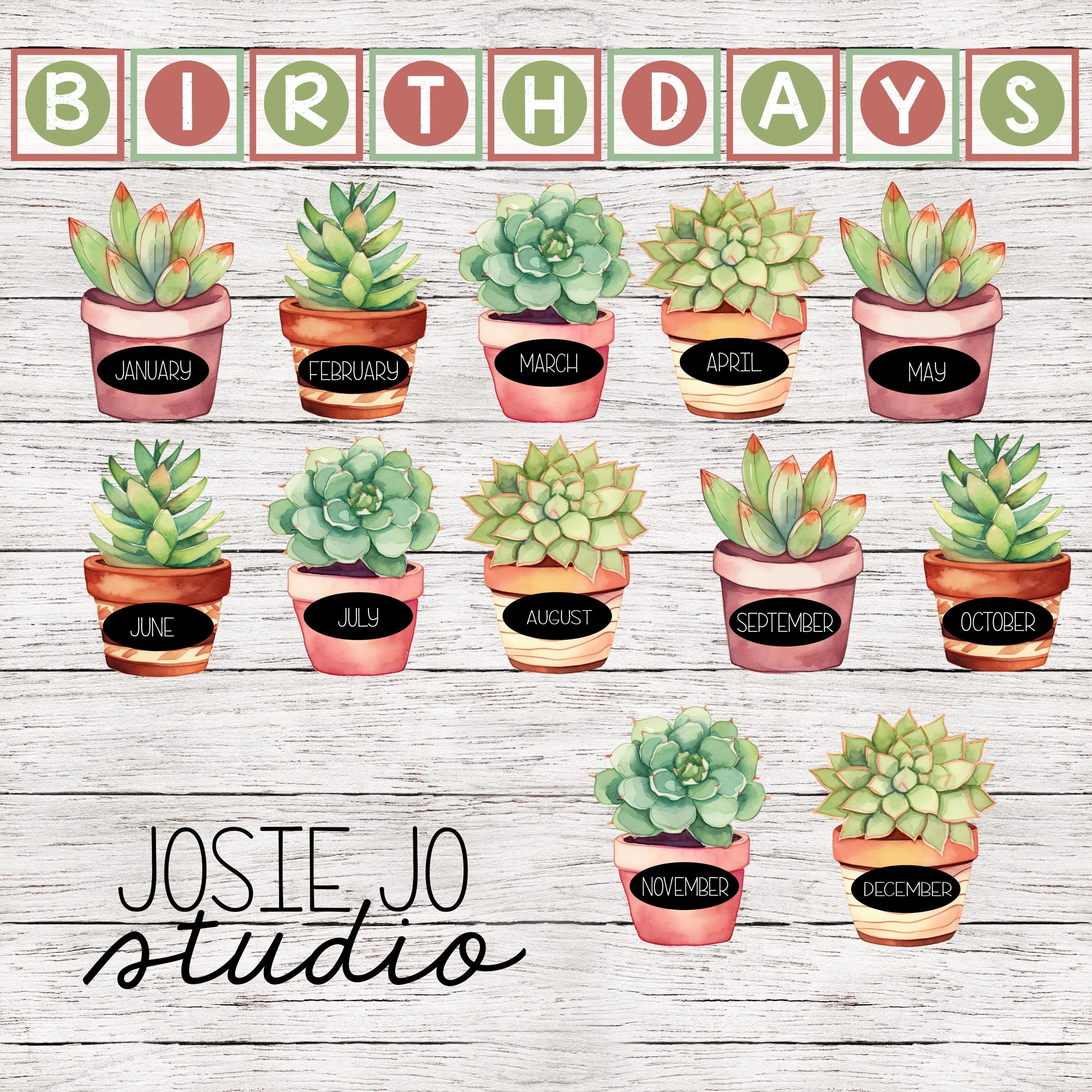 SUCCULENT Classroom Decor | PRINTABLE Classroom Decor | Neutral ...