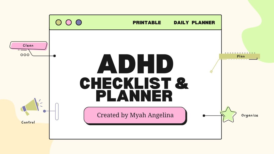 ADHD Checklist & Planner - Etsy
