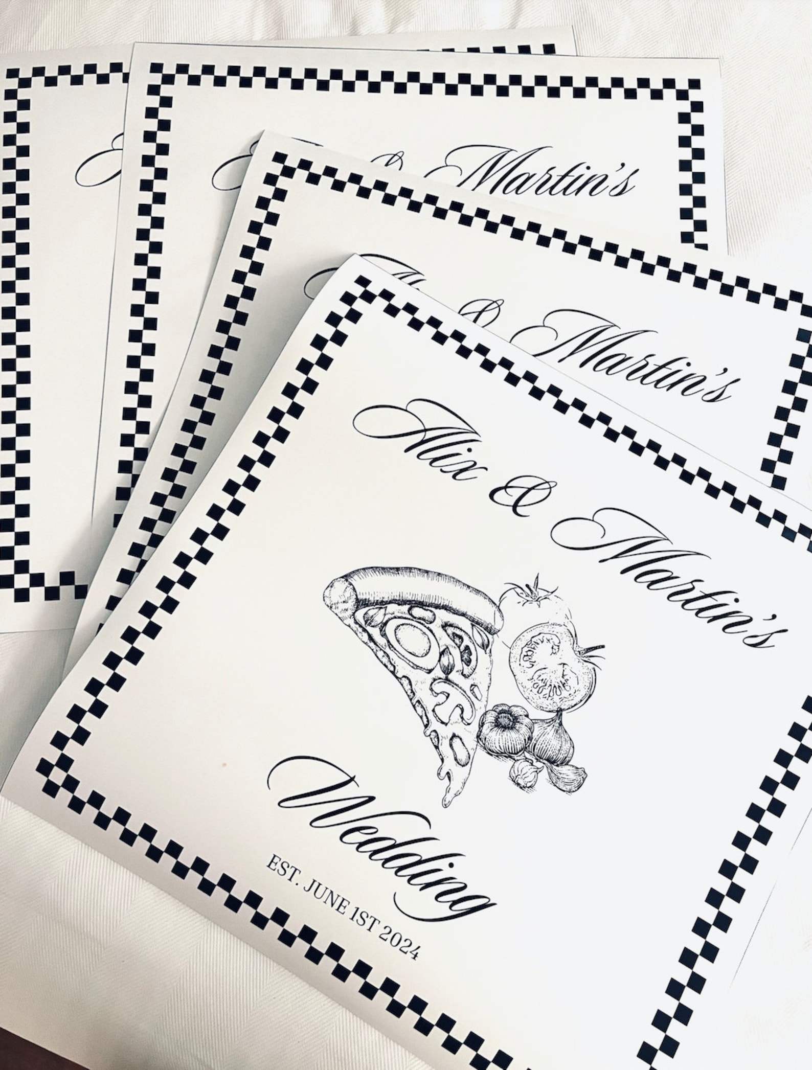 Wedding Pizza Box Topper Template | Custom Pizza Box Design Topper ...