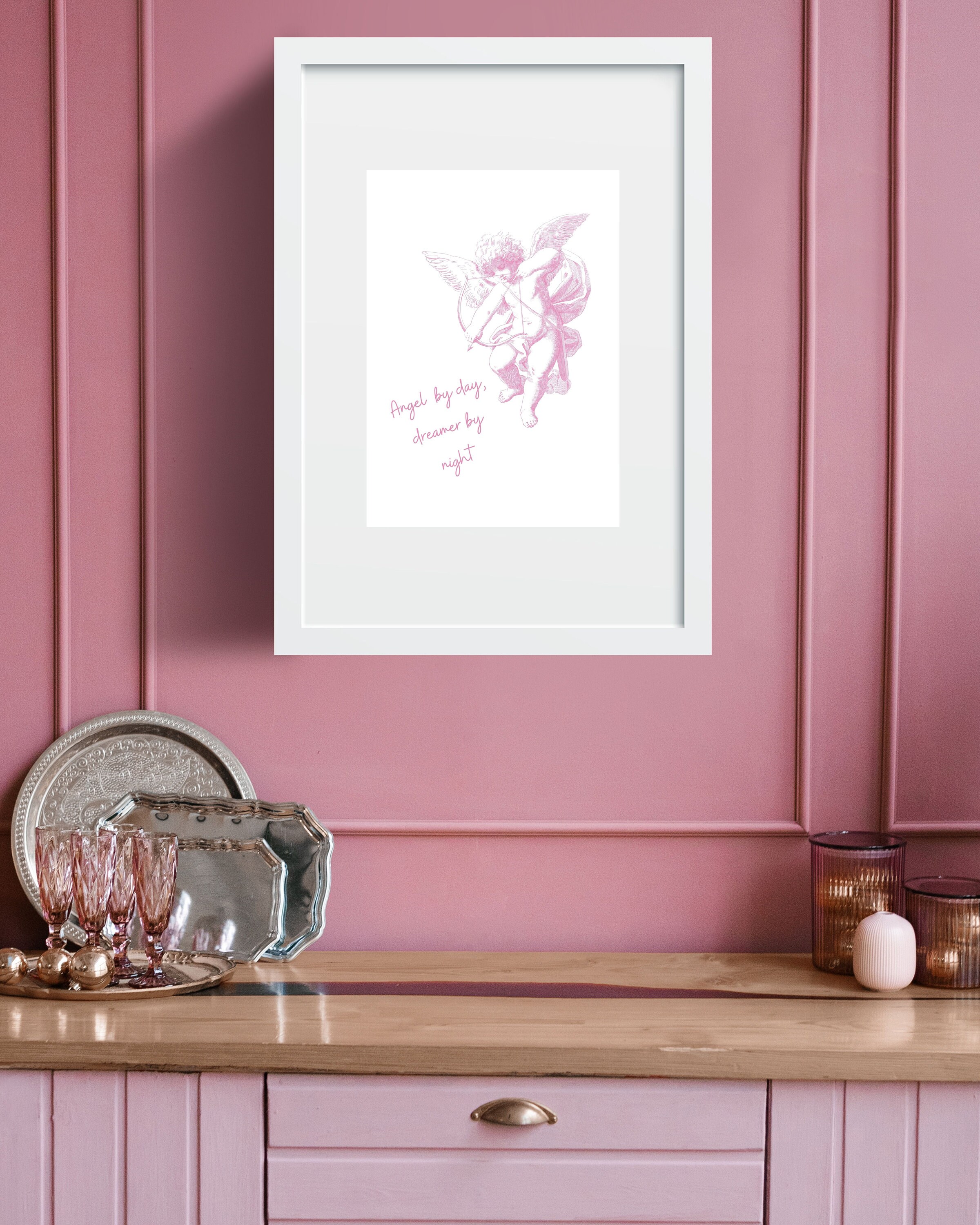 Coquette Angel Room Decor Digital Download| Girly Room Decor | Pink ...