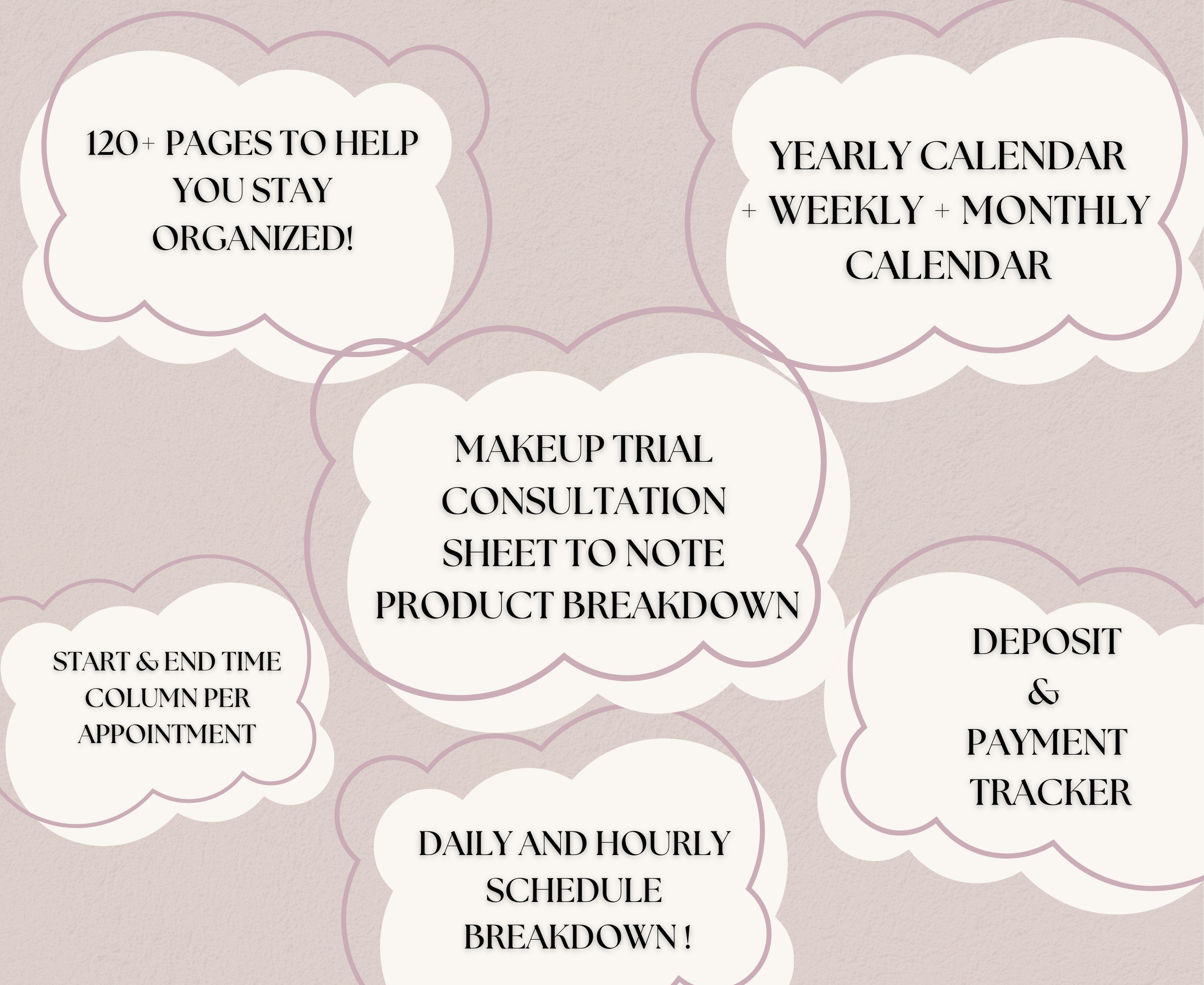 Makeup Artist Planner, MUA Agenda, Makeup Schedule, Beauty Business ...