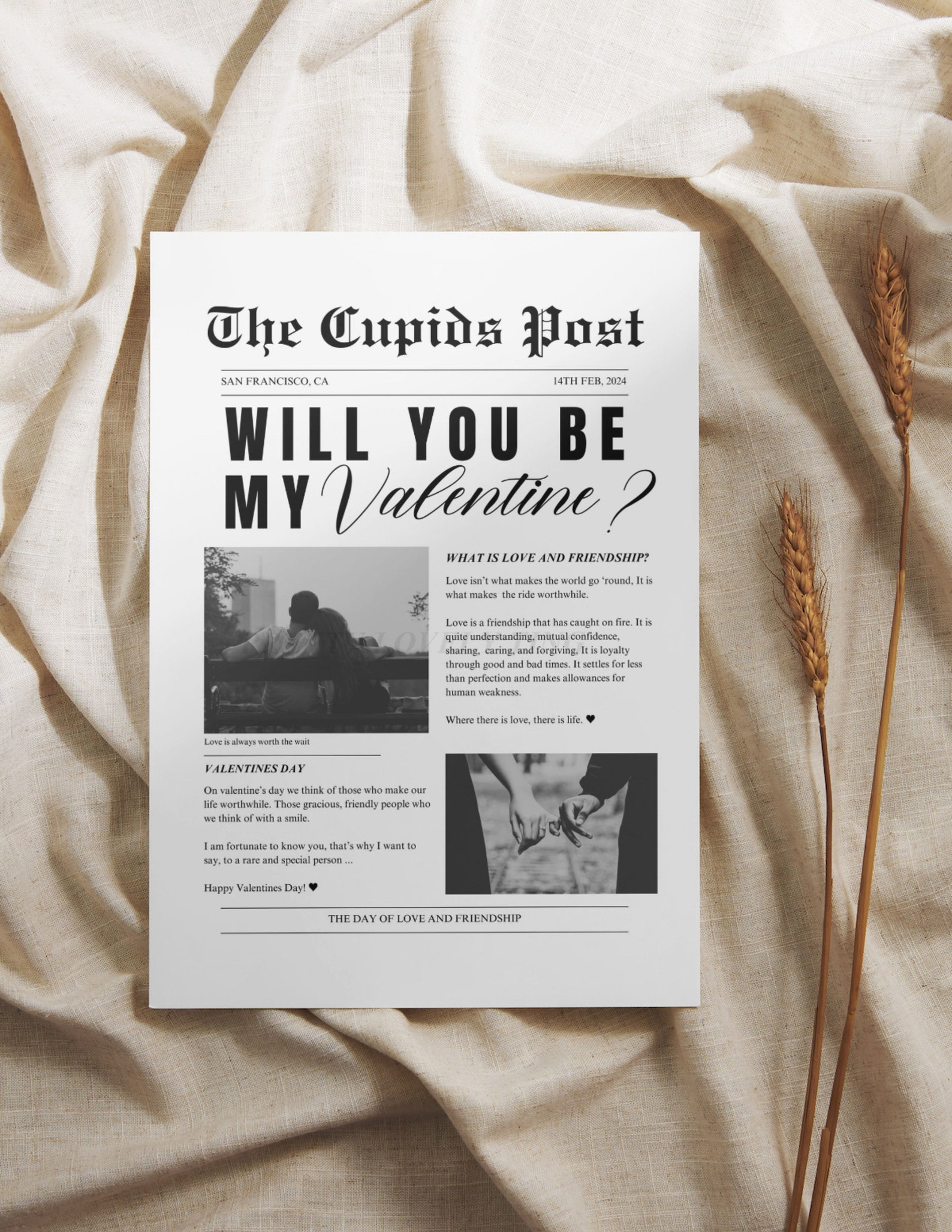 Cupids Valentines Newspaper Post for Florists | Valentines Day Decor or ...