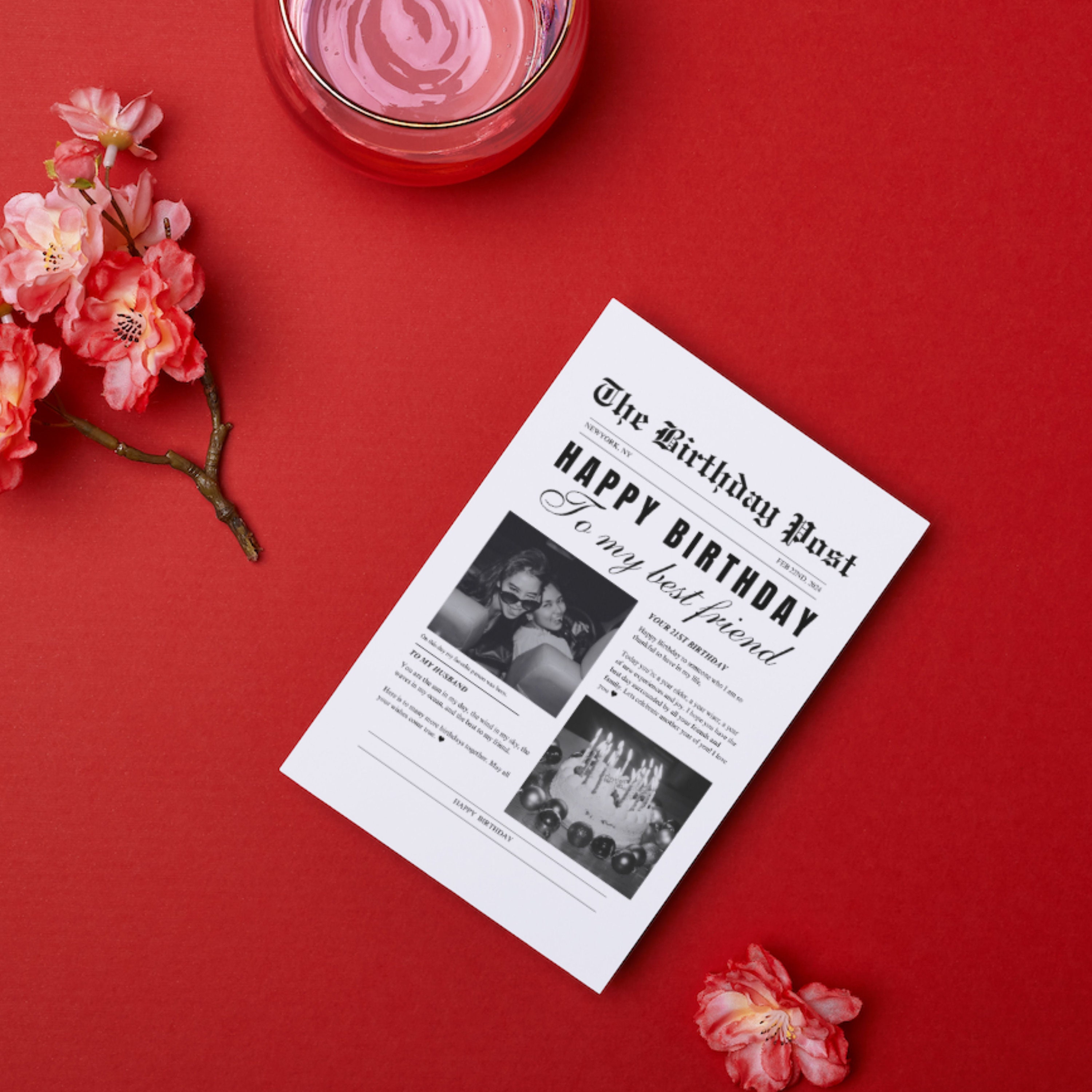 Birthday Newspaper Post for Florists | the Birthday Post | DIY ...