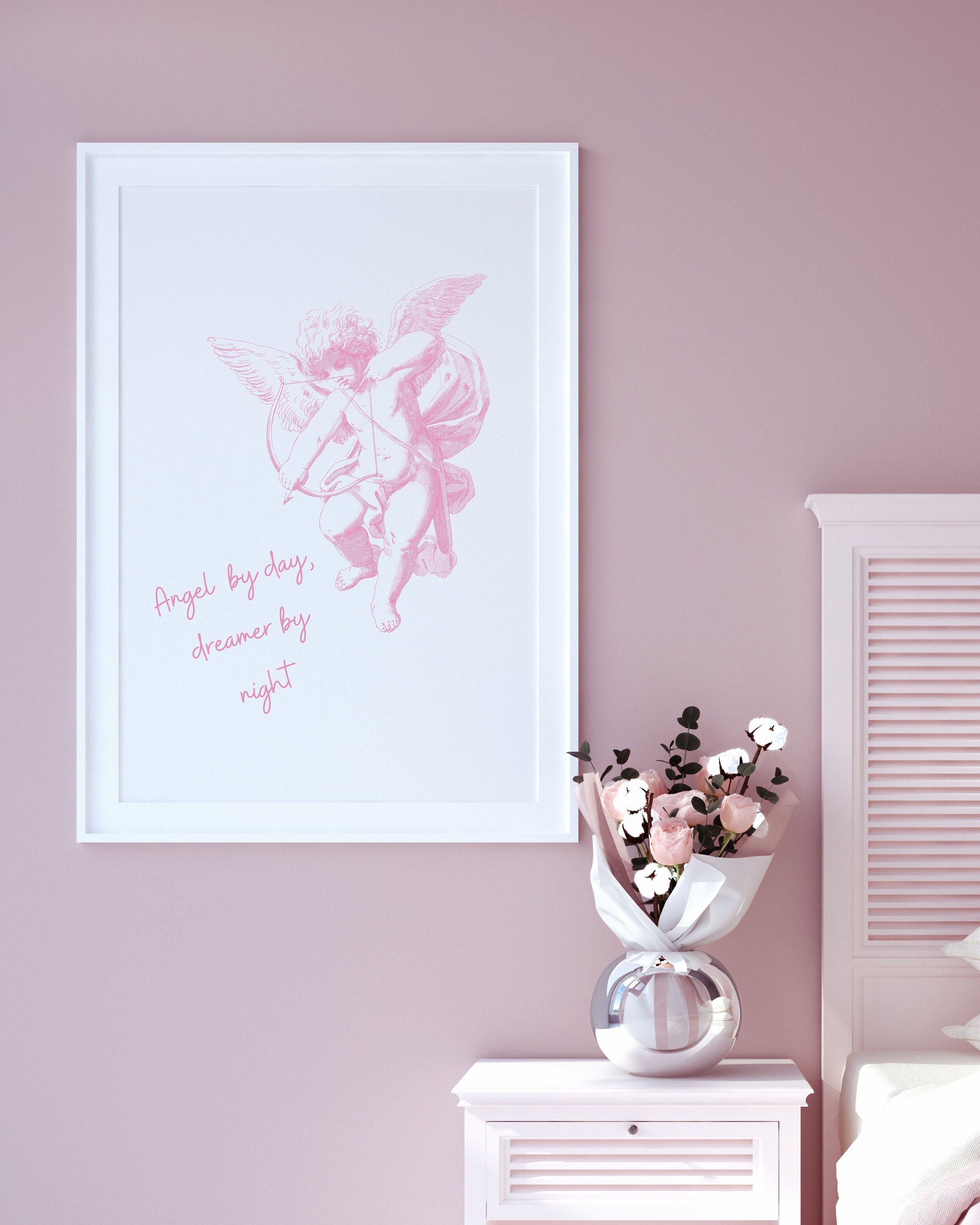 Coquette Angel Room Decor Digital Download Girly Room Decor Pink ...