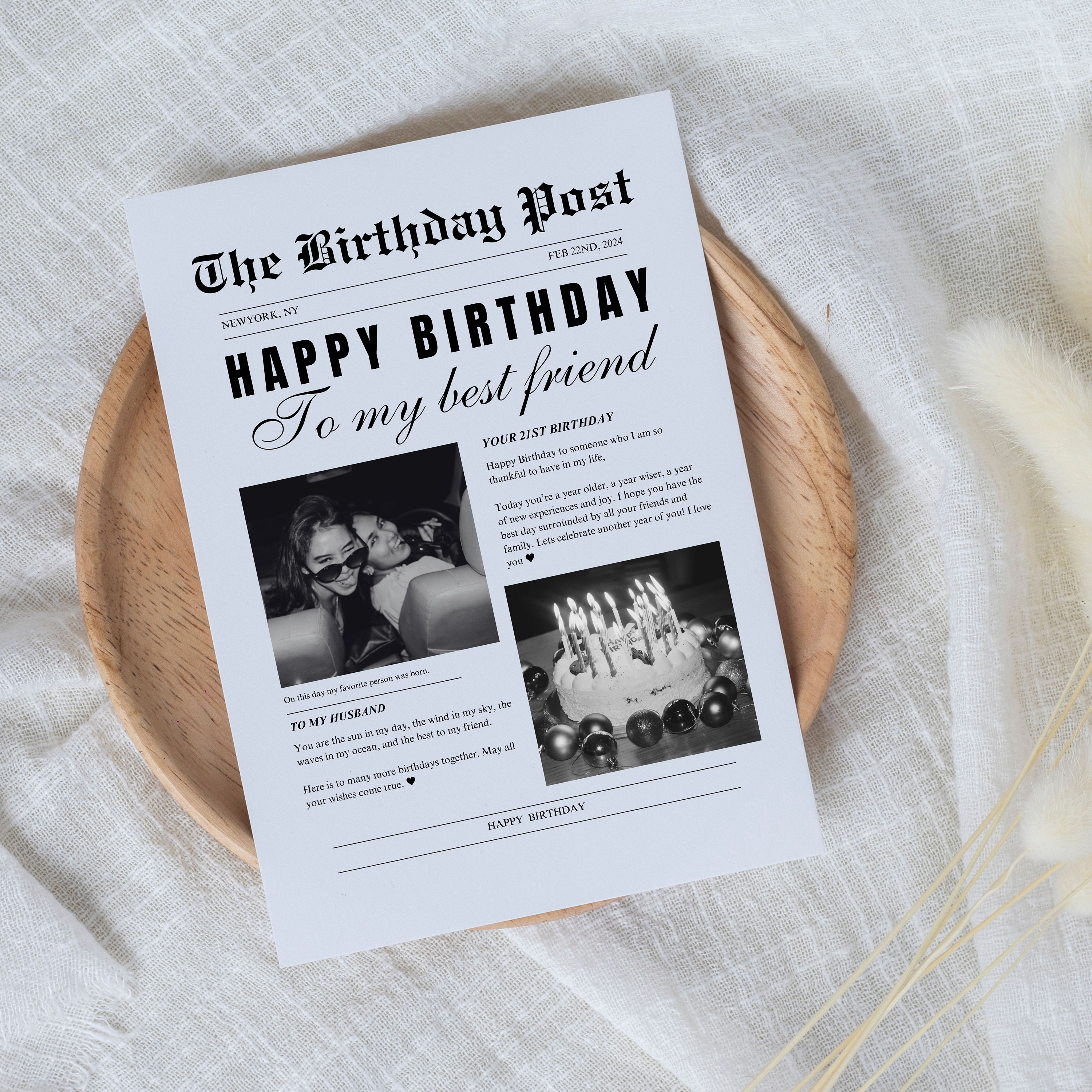 Birthday Newspaper Post for Florists | the Birthday Post | DIY ...