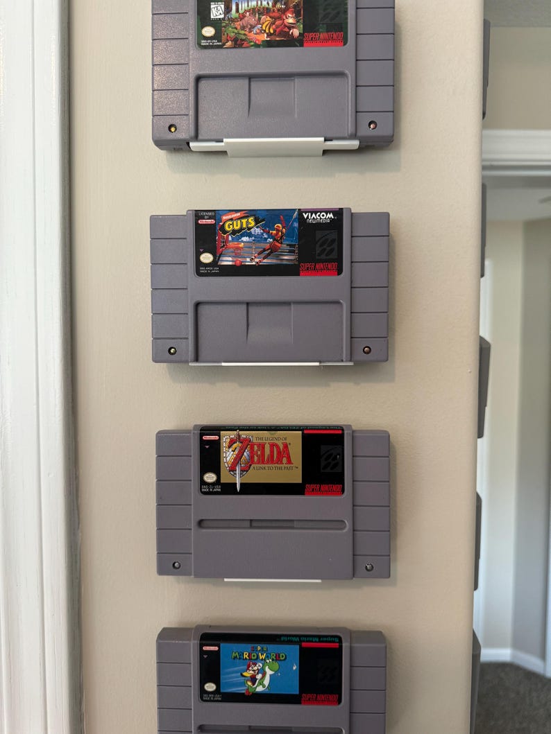 Game Wall Mounted Display 3 Pack SNES/N64 - Gamer Gift - Gift for Him ...