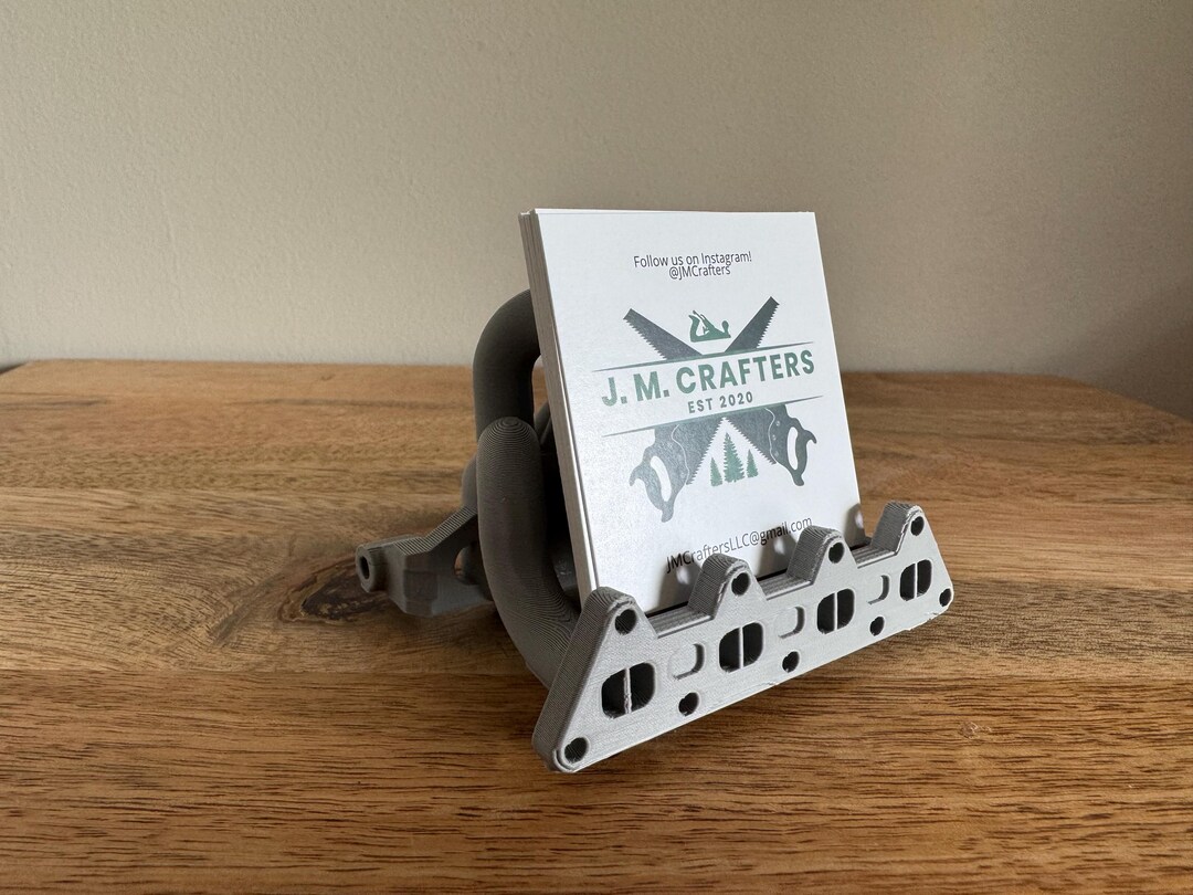 Exhaust Manifold Phone Stand - Business Card Stand - Blue Collar Gift ...
