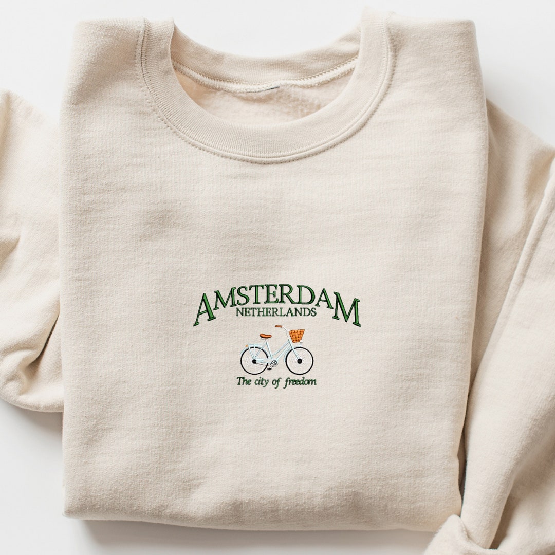 Embroidered Amsterdam Sweatshirt, Embroidered Netherlands Amsterdam ...