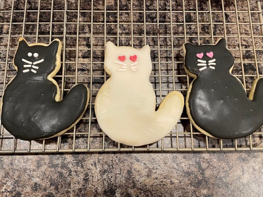 Cat-shaped Sugar Cookies - Etsy